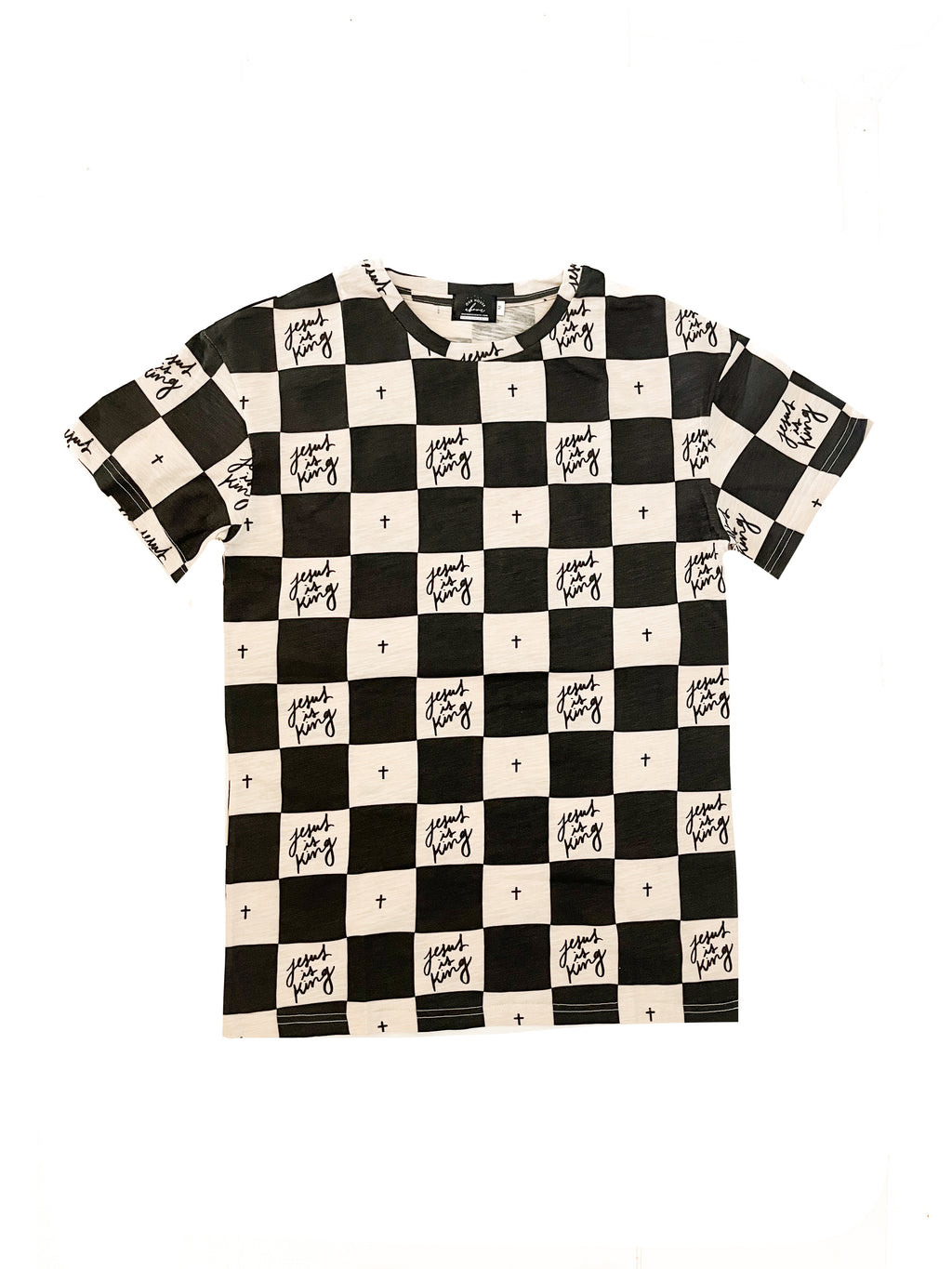 Jesus is King Checker Adult Tee – OUR HOUSE ABOVE